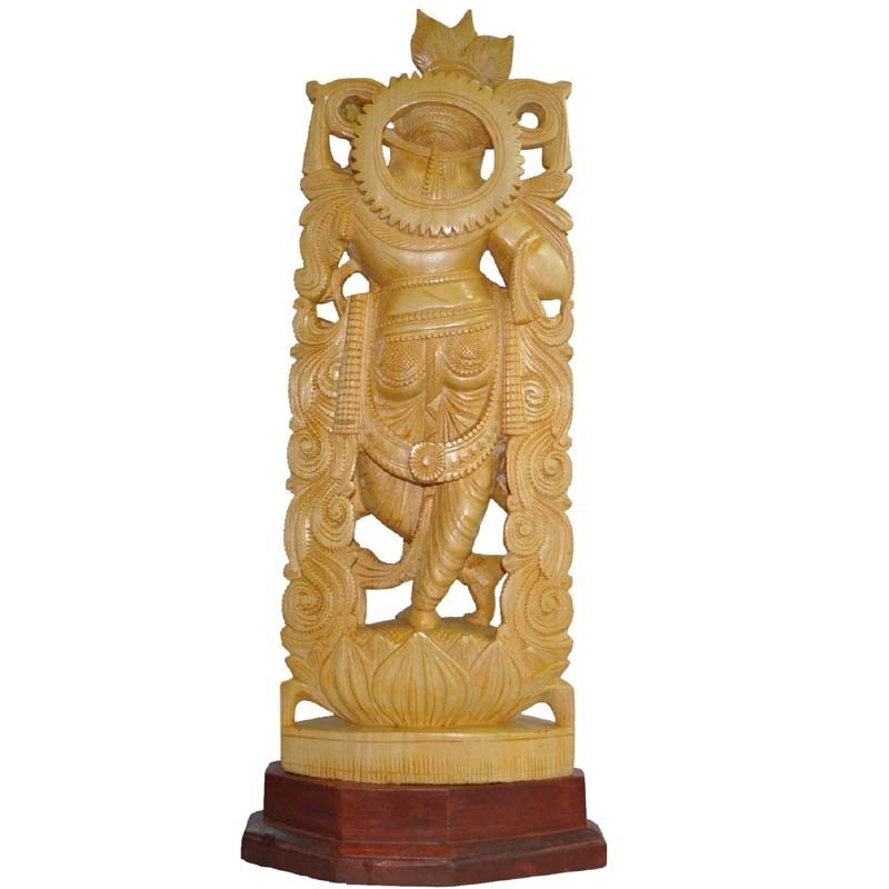 Gopala Krishna Wooden statue