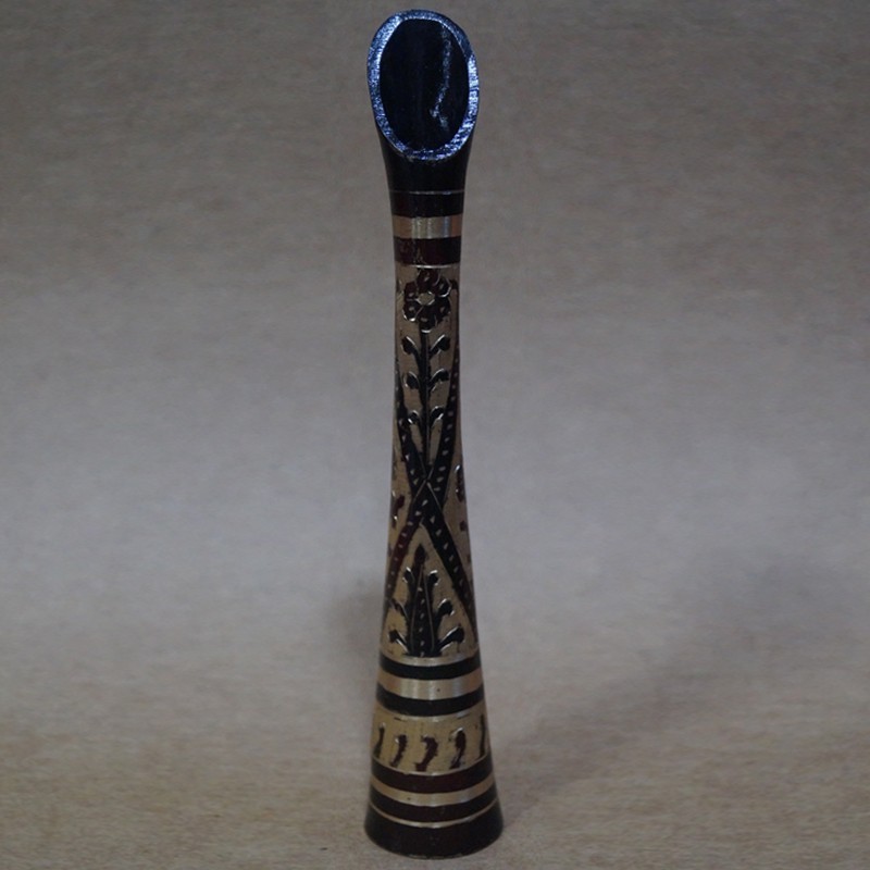 Slant cut brass flower vase